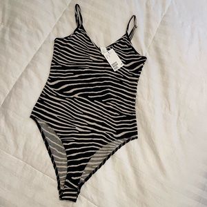 H&M | Tops | Nwt Zebra Print Body Suit | Poshmark